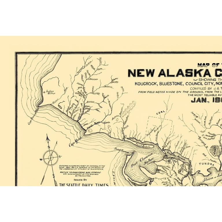 Alaska Gold Map