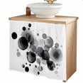 Black Ink Painting Cabinet Curtains 35"W x 35"L, Abstract Splatter ...