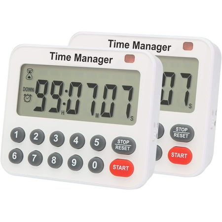 2 Pack Digital Countdown Kitchen Timer - AY4052-2 Magnetic Count Up ...
