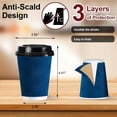 Lamosi Disposable Paper Cups with Lids 12 oz Insulated Ripple Double ...