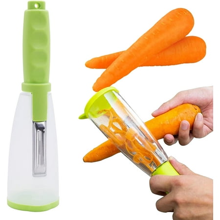 Vegetable Peeler with Container, Multi Functional Kitchen Julienne Peeler Blade for Potato ...