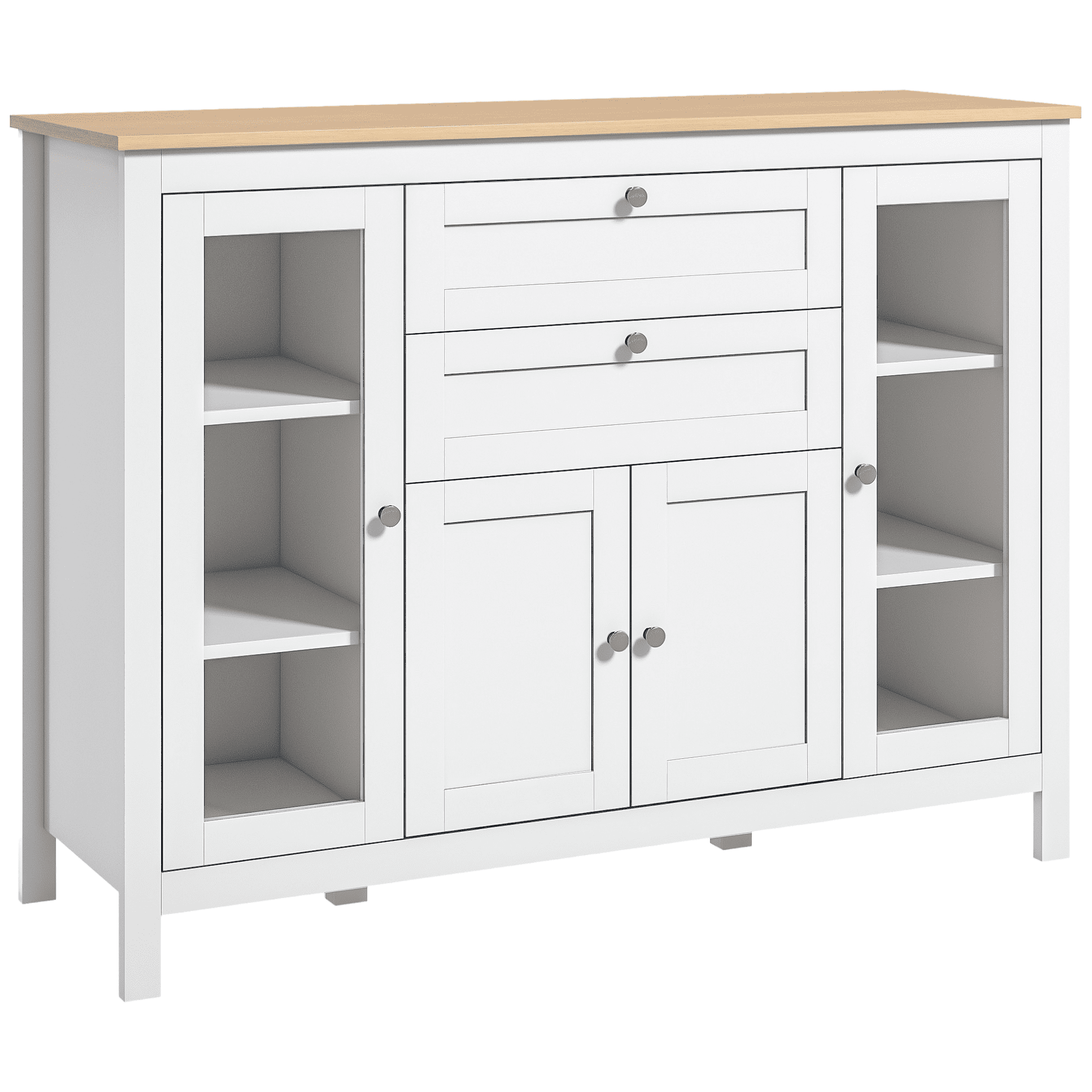 Click here for Homcom Sideboard Buffet Cabinet With 2 Drawers 3 S... prices