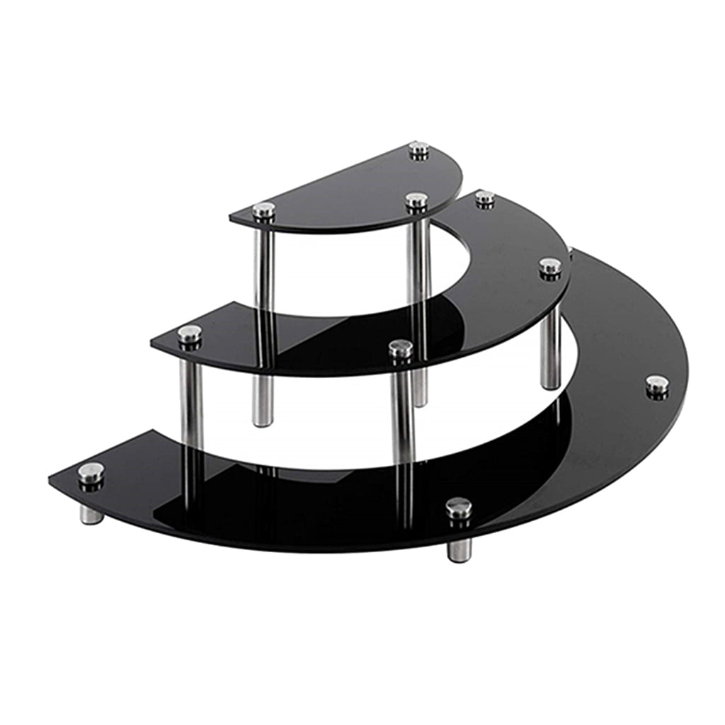 3 Tier Acrylic Display Stand Retail Step Shelf for Action Figure Cake ...