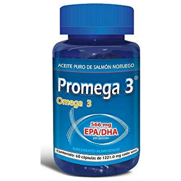 Promega 3 Suplemento Alimenticio Promega 3, Omega 3 Aceite Puro De Salmón Noruego Con ...