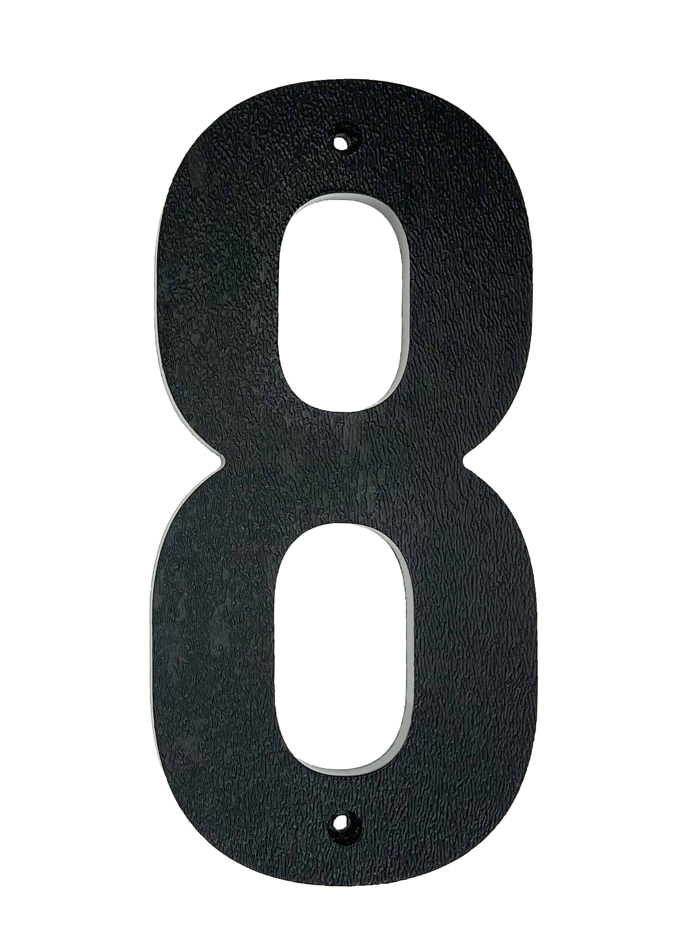 Pearl Sign Co. Black 8" Floating House Number 8, Bold Modern Style ...