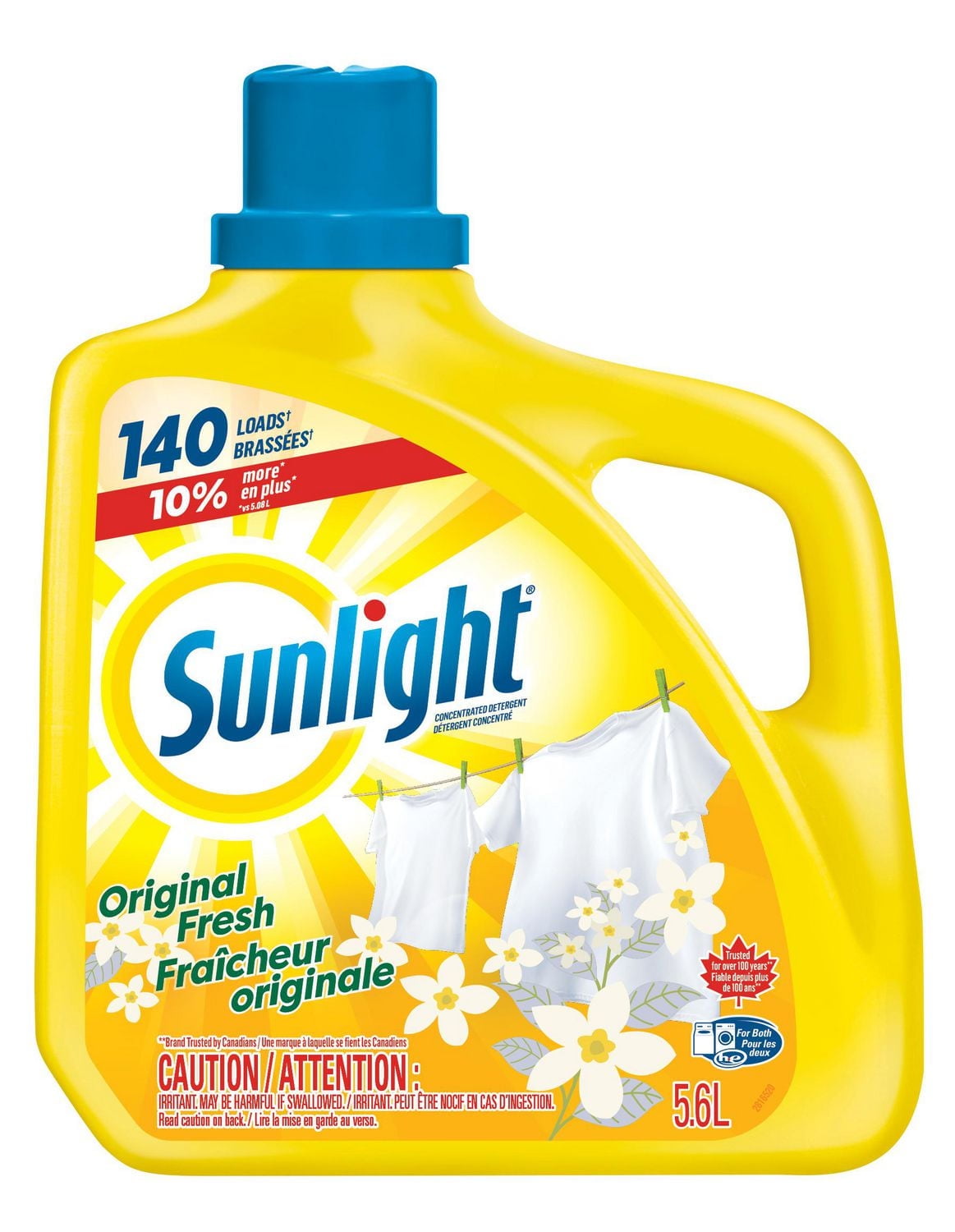 Sunlight Original Fresh, Concentrated Liquid Laundry Detergent, 5.6 ...
