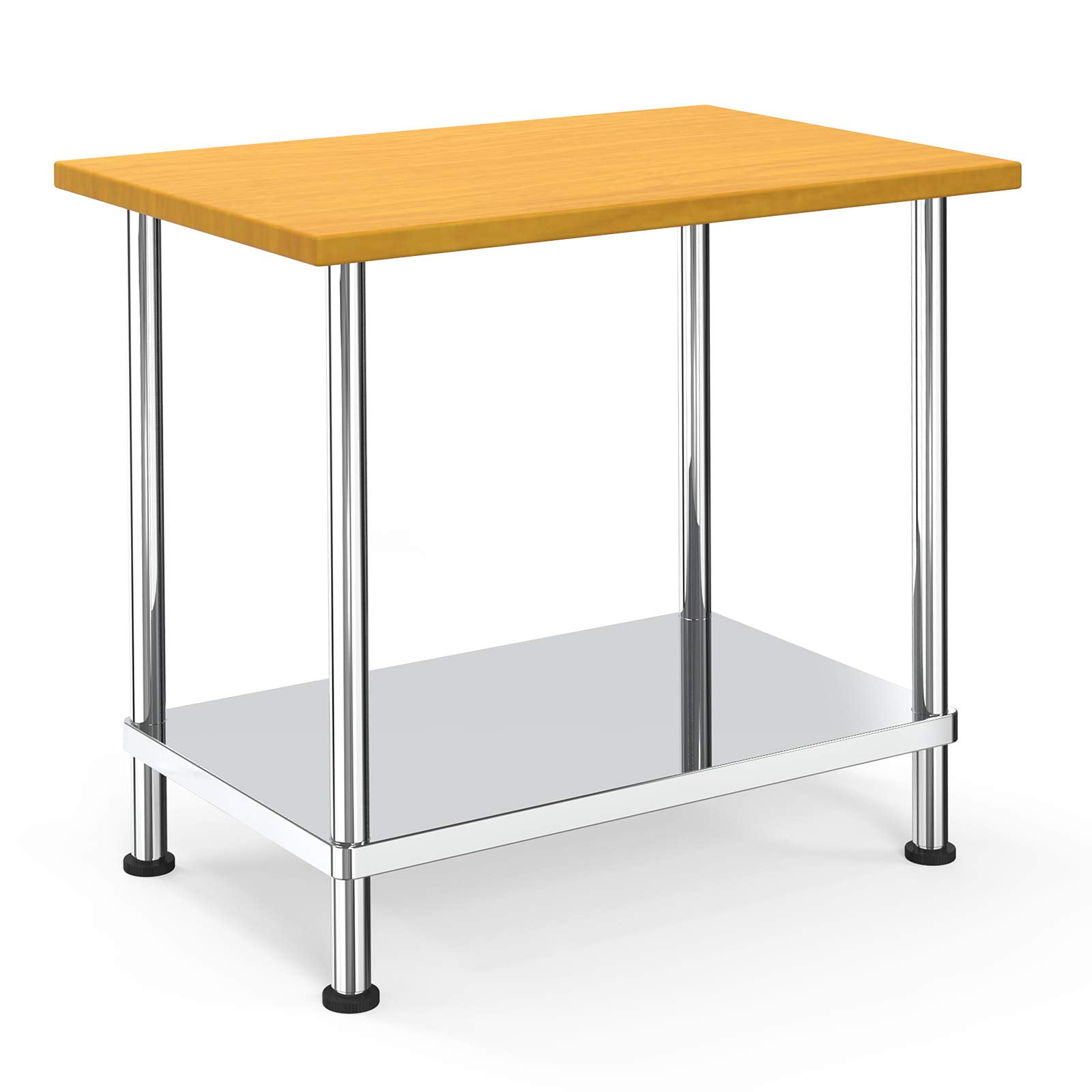 Nurxiovo Maple Top Work Table, Commercial Prep Table with Adjustable ...