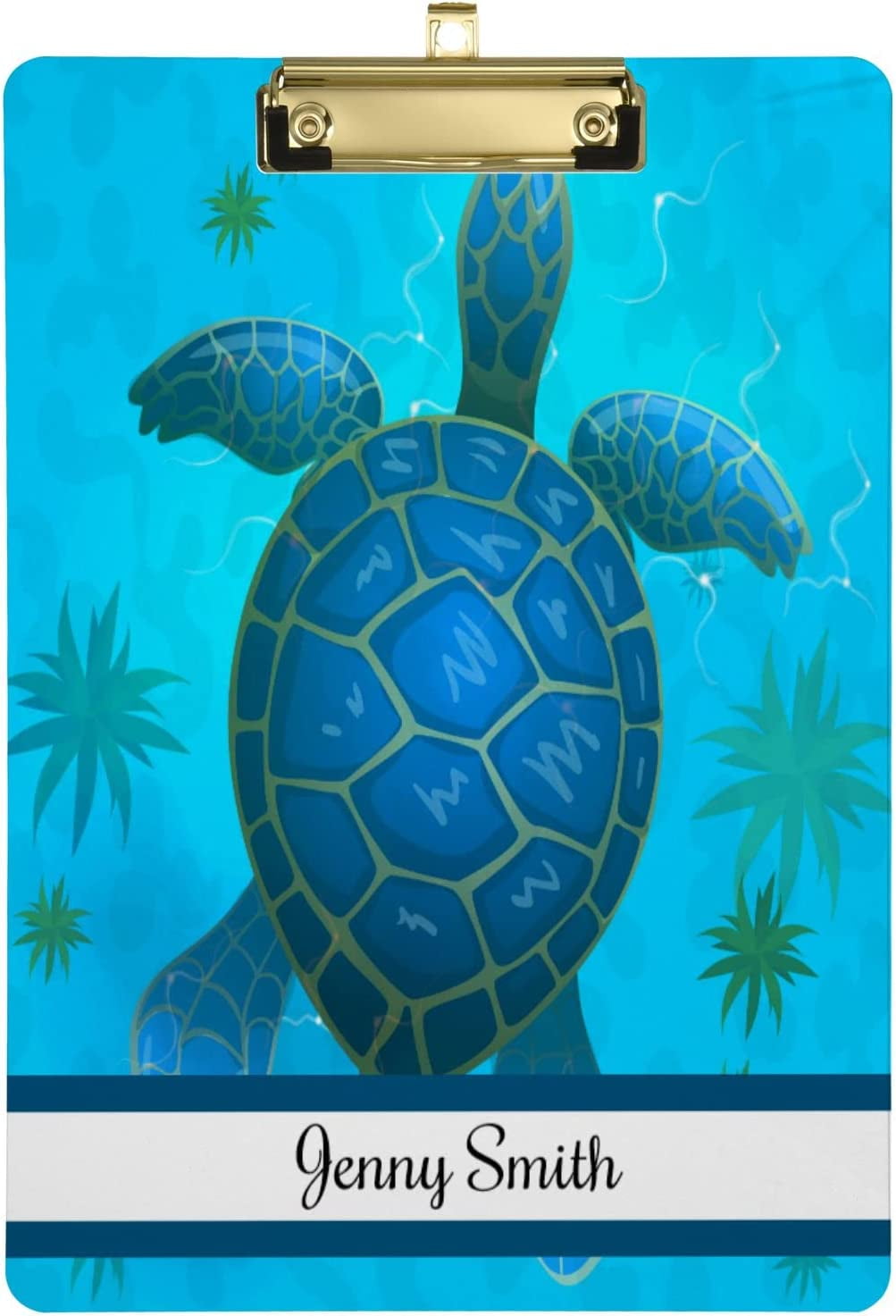 FMSHPON Sea Turtle Clipboard Hardboard Wood Nursing Clip Board and Pull ...