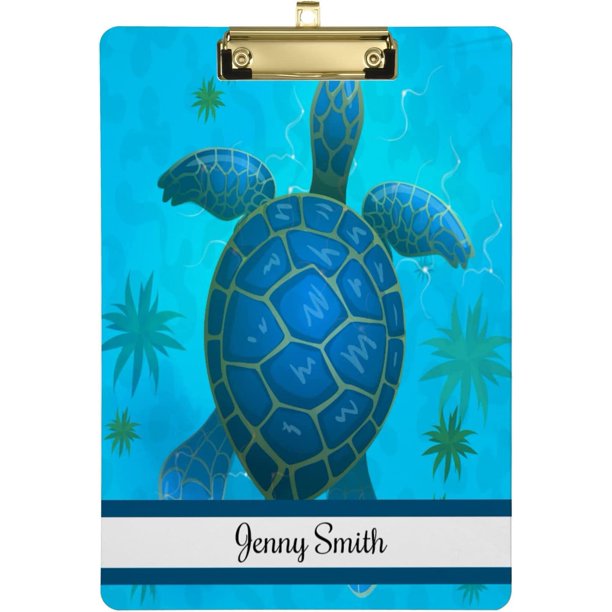 FMSHPON Sea Turtle Clipboard Hardboard Wood Nursing Clip Board and Pull ...