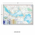 Kingfisher Maps Waterproof Lake Map Lakes Marion & Moultrie SC, 24” x ...