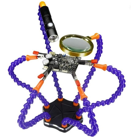 Soldering Helping Hand, Flexible Helping Third Hand With 6 Arms ...