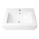 ALFI Brand ABC701 White 24" Rectangular Semi Recessed Ceramic Sink with ...