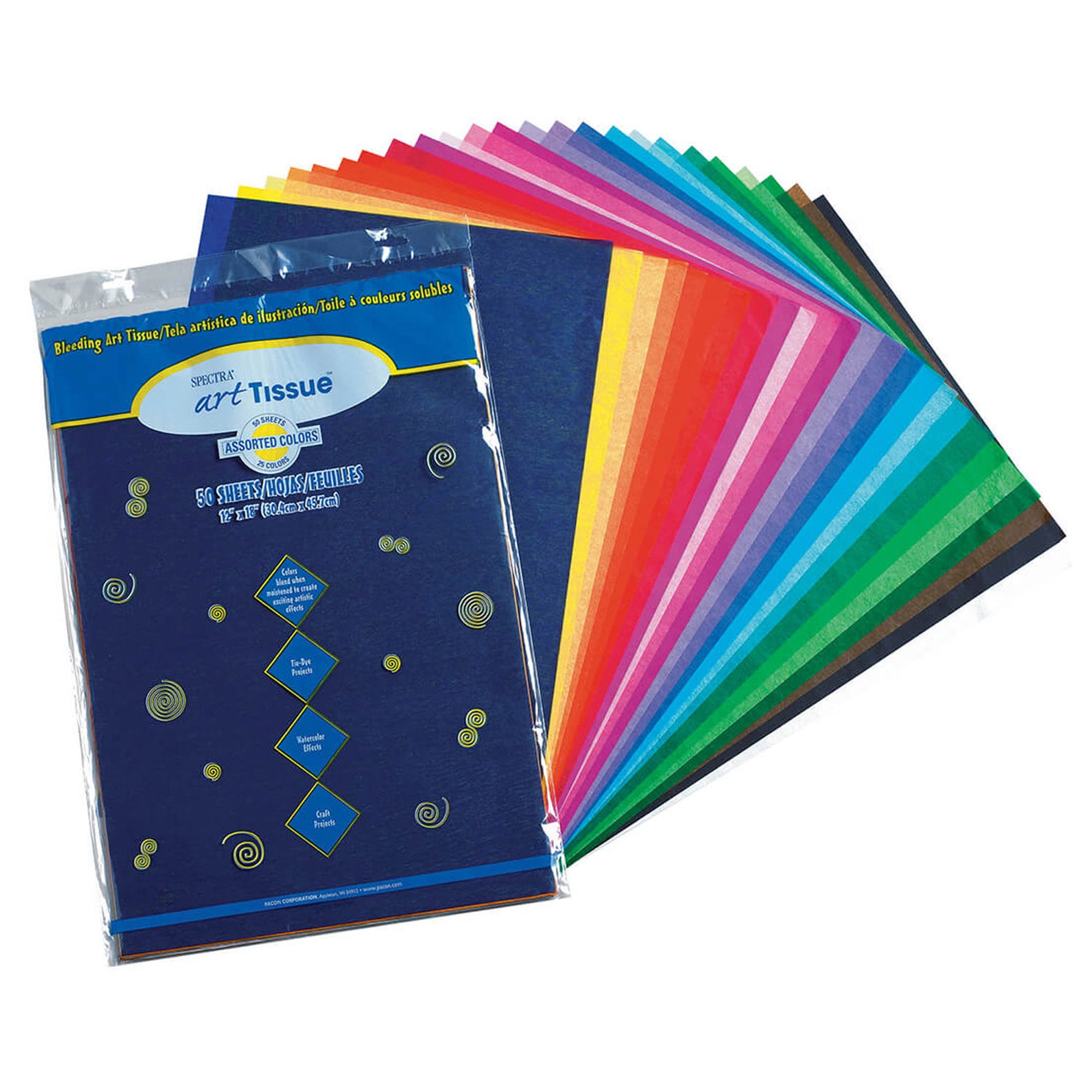 Pacon Spectra Bleeding Art Tissue Paper 12 X 18 Assorted Colors pacon-spectra-bleeding-art-tissue-paper-12-x-18-assorted-colors