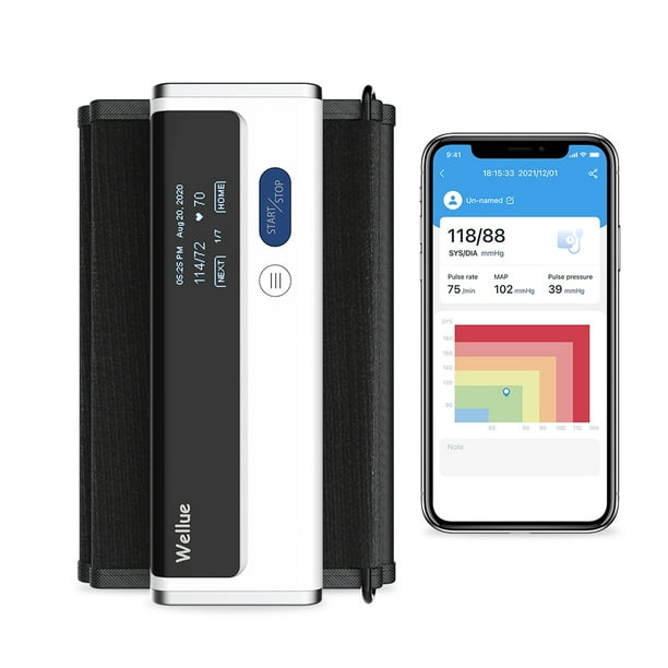 Wellue Blood Pressure Monitors,Automatic Upper Arm BP Machine with One ...
