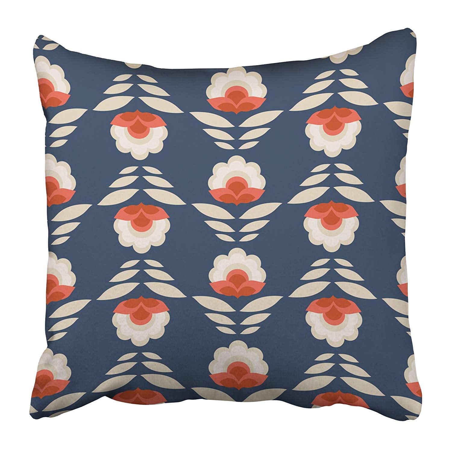 ECCOT Colorful Floral Retro Pattern with Flowers 70S Seventies ...