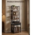 CD Storage Rack, 6-Tier DVD Organizer Shelf with Drawer & Adjustable ...