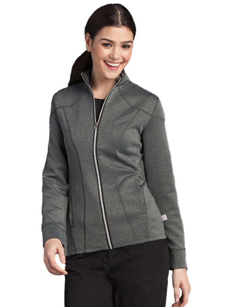 Bliss by Smitten Women's Zip Front Solid Scrub Jacket - Walmart.com