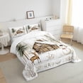 Cute Snowman Deer Comforter Set Twin Size,Wildlife Animal Rustic ...