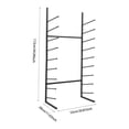 9 Tiers Steel Blueprint Storage Rack Black Wall Mount Art Print ...