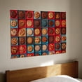 Delicious Cookie Grid Pattern Wall tapestry， Large size Printed ...