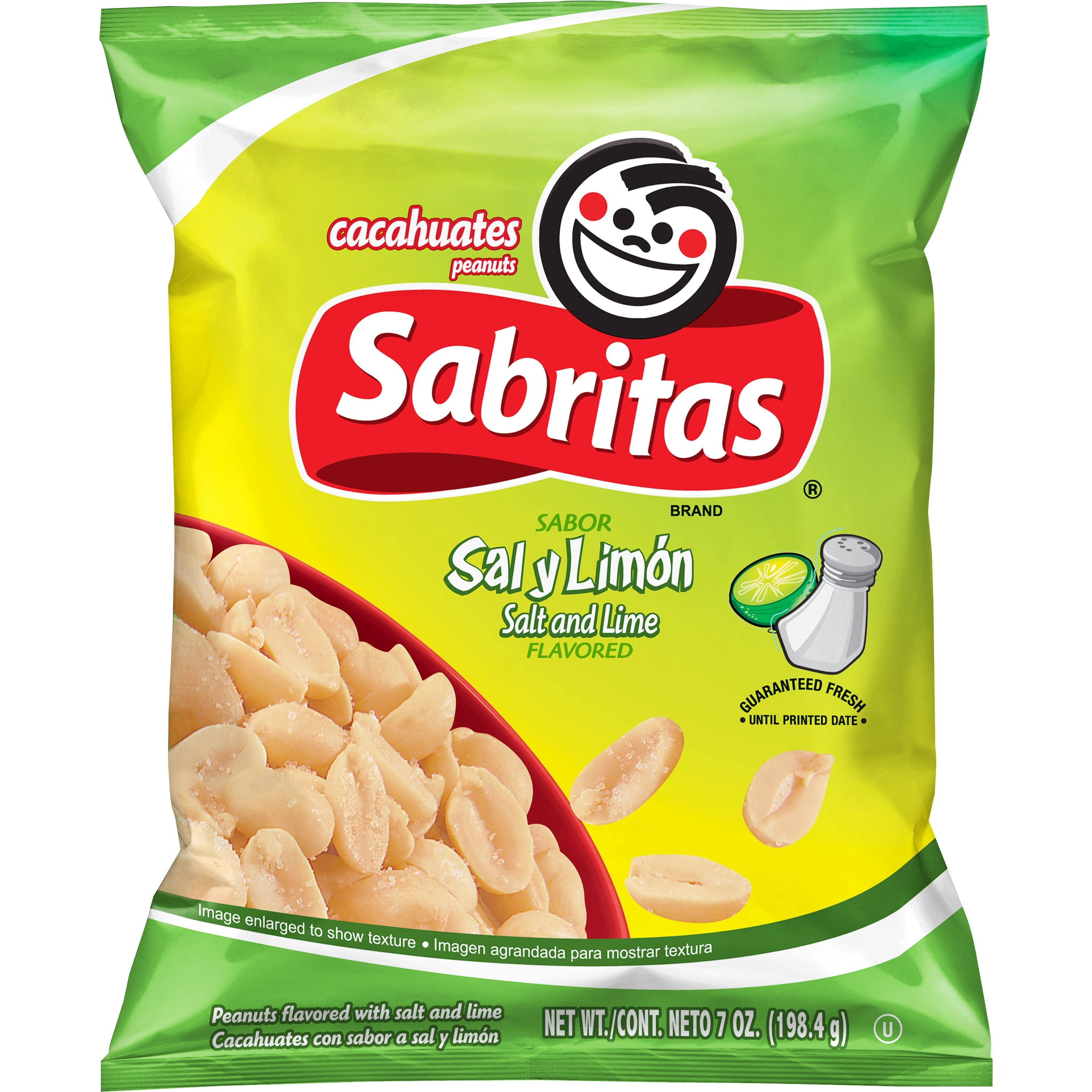 Sabritas Salt and Lime Flavored Peanuts, 7 oz Bag - Walmart.com