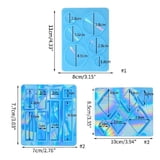WINDLAND Holographic-Silicone Molds Rectangle Oval Light and Shadow ...