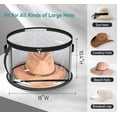 18'' Oversized Clear Hat Storage Bag for Women, Holds up to 9 Caps ...