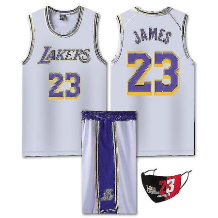 Nba#23 James Basketball Jersey Set Lakers Uniform For Adults | Walmart ...