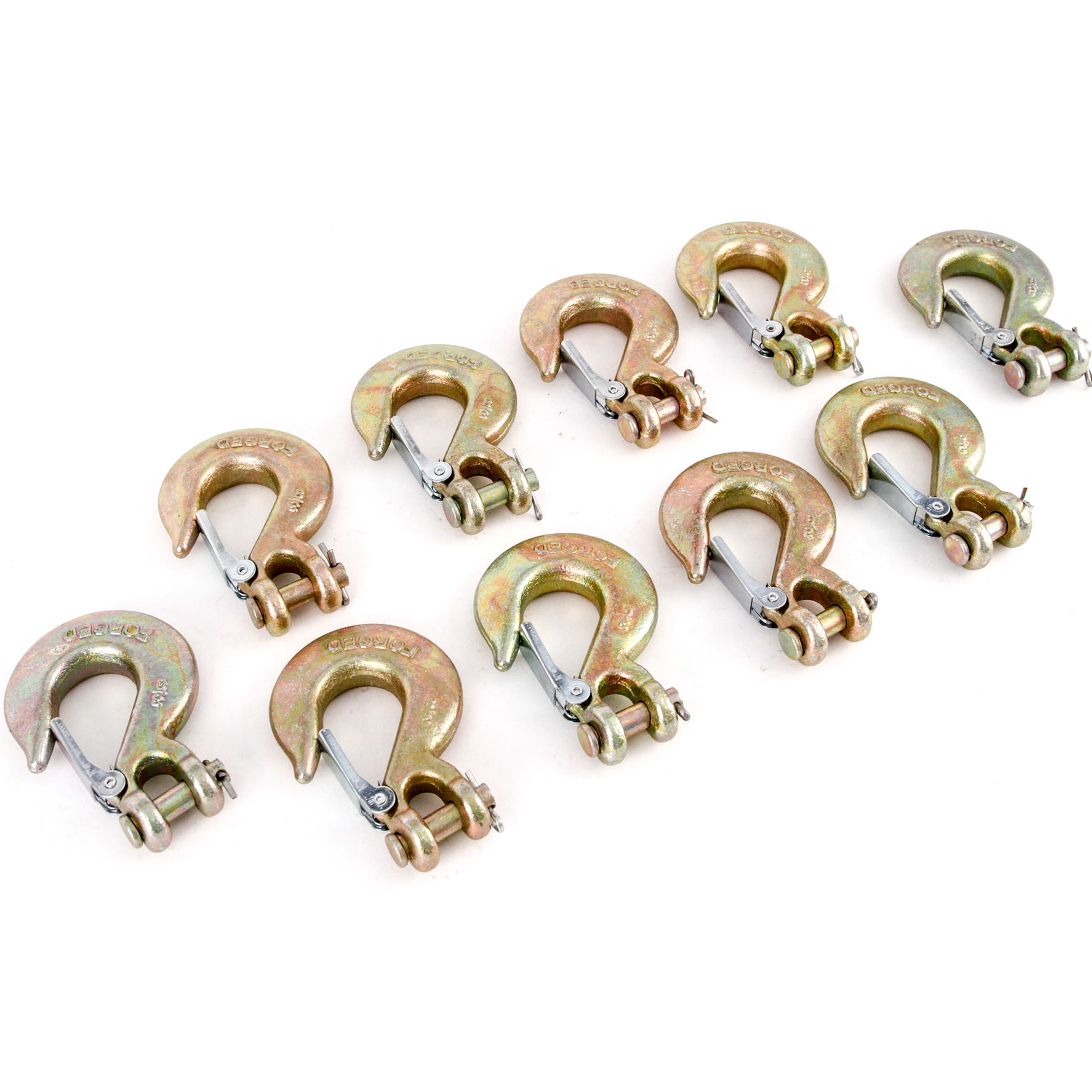 Red Hound Auto (10) Forged 3/8 inches Clevis Slip Hooks with Latch ...