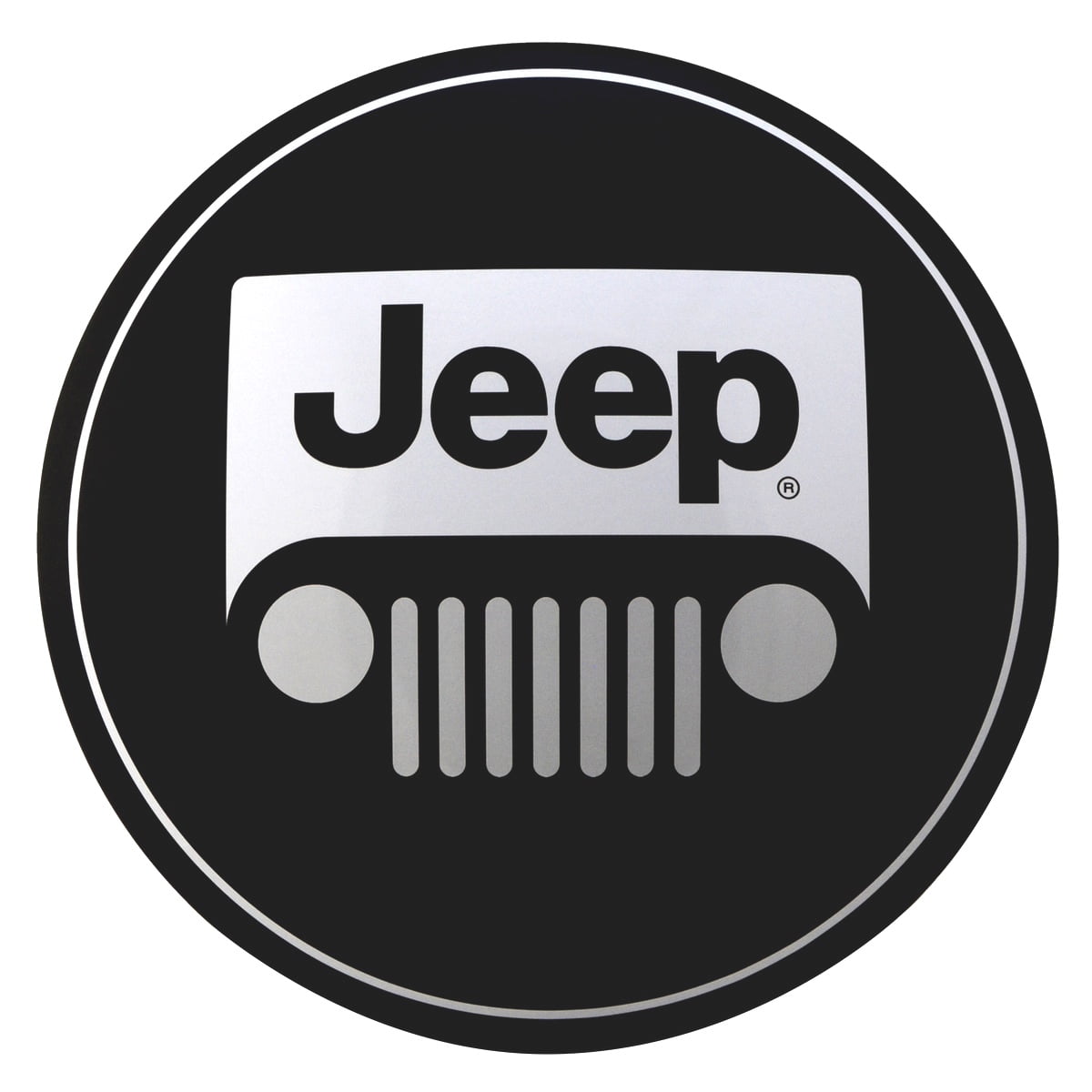 Metal Black Jeep Round Dome Tin Button Sign Bar/Pub/Man Cave Garage ...