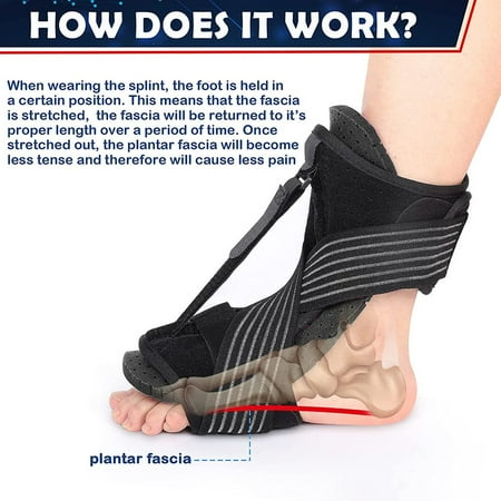 Breathable Foot Support Plate Drooping Ankle Orthosis Foot Splint ...