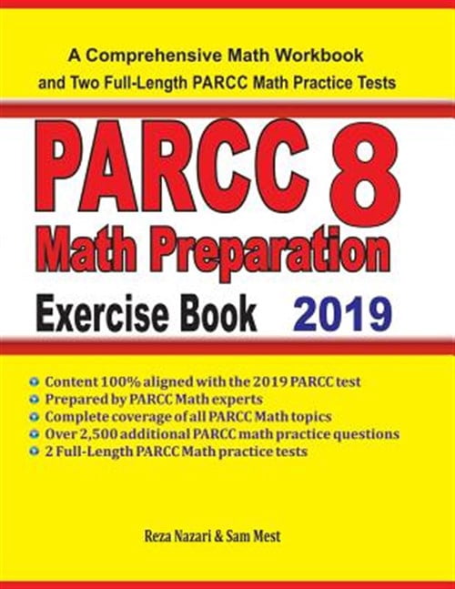 Pre-Owned PARCC 8 Math Preparation Exercise Book : A Comprehensive Math ...