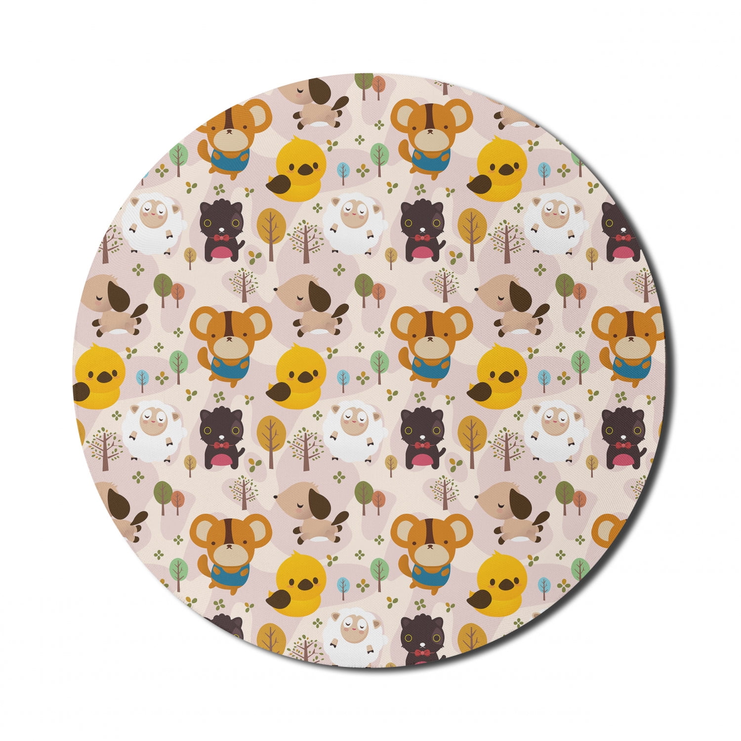 Cartoon Mouse Pad for Computers, Style Animal Caricatures Very Jungle ...