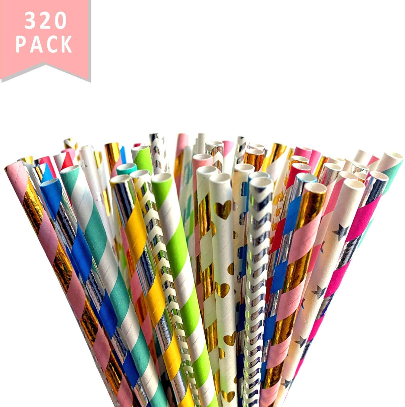 Biodegradable Paper Straws Eco-Friendly Paper Drinking Straws for Party ...