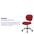 Flash Furniture Mid-Back Red Mesh Padded Swivel Task Office Chair with ...