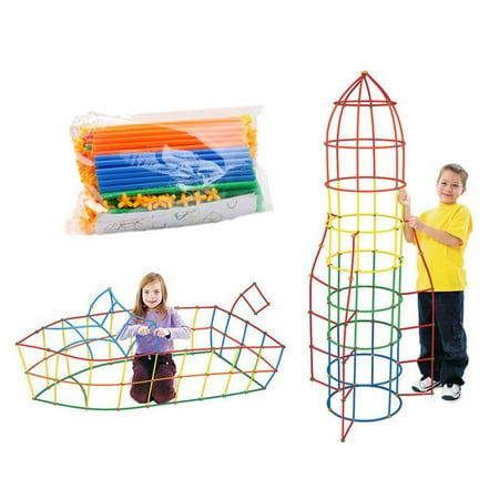Chainplus Straw Constructor STEM Building Toys 200 Piece Straws and ...