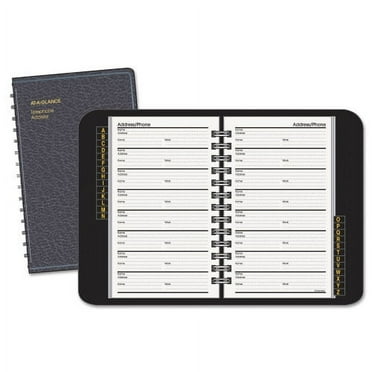 AT-A-GLANCE Large Telephone & Address Book, 800+ Entries, 4-7/8" x 8 ...