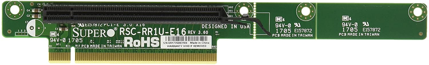 Supermicro RSC-RR1U-E16 1U PCI-E x16 Riser Card - Walmart.com