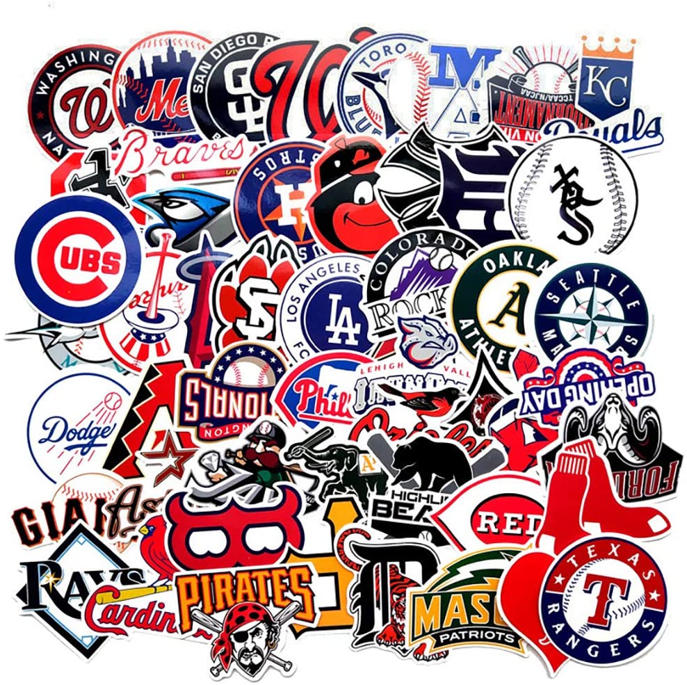 Baseball Logo Sticker Pack of Baseball Logo Team Decals for Laptops ...