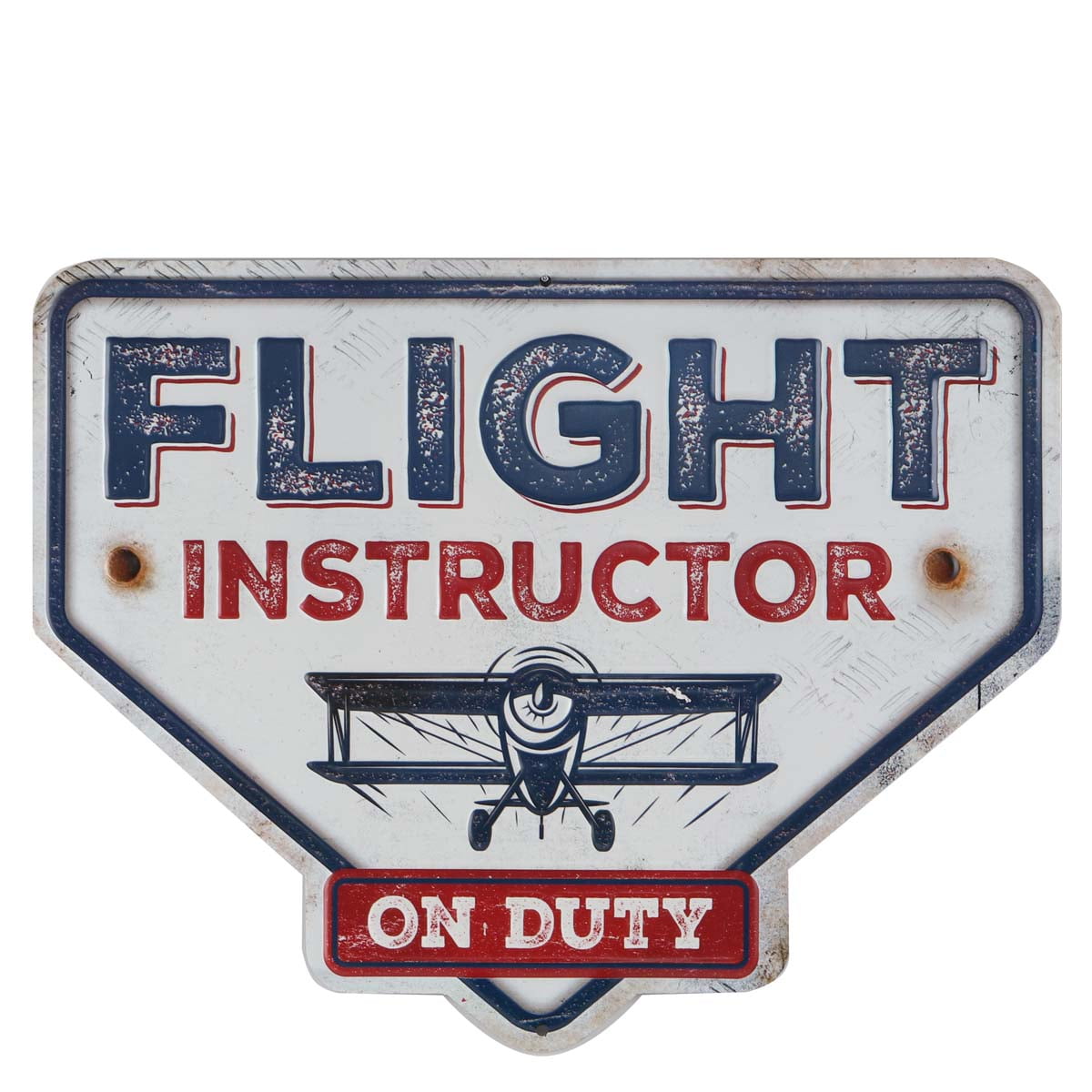 Flight Instructor Hex Embossed Metal Sign - Walmart.com