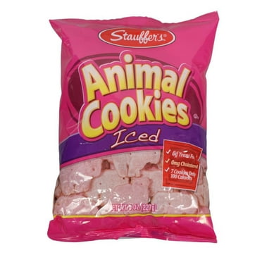 Stauffer's Iced Animal Cookies Biscuits, 14.5 oz Shelf-Stable Bag ...