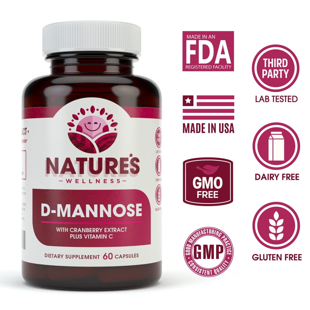 D Mannose with Cranberry Extract and Vitamin C | Urinary Tract Health ...