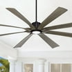 80" Possini Euro Design Defender Modern Indoor Outdoor Ceiling Fan with ...