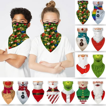 Aofa Christmas Santa Snowman Child Kids Balaclava Face Mask Bandana ...