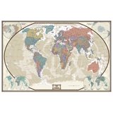 48x70 World Executive Wall Map Laminated - Walmart.com