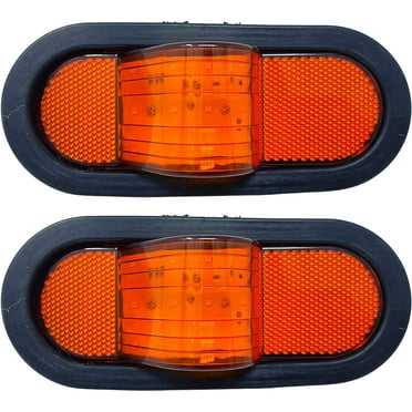 Sparkling LED 4" Amber Yellow Round TURN TAIL SIGNAL PARKING Light w ...