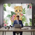 10x8ft Photo Backdrop, Cute Leopard Soft Polyester Backdrop Curtains ...