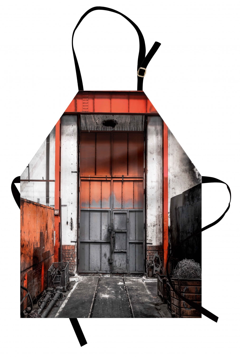 Industrial Apron Worn Out Look Gate Entrance in the Grungy Structure ...
