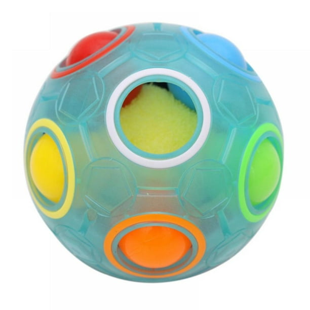 Rainbow Puzzle Ball with Pouch Color- Matching Puzzle Game Fidget Toy ...
