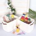 3-Pack Decorative Woven Storage Baskets for Shelves, Cube Bin Box for ...